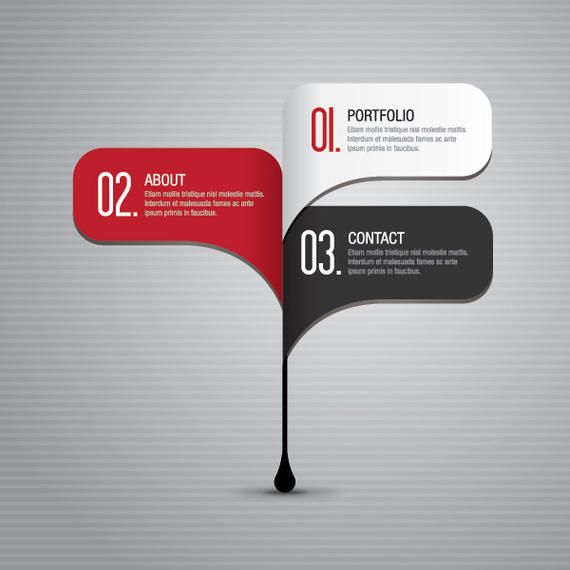 Classy 3 Steps Navigation Infographic - Vector download Classy 3 Steps Navigation Infographic - Vector download