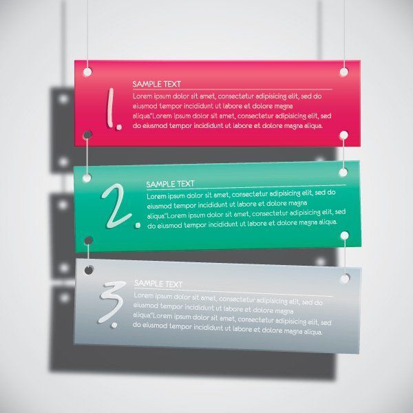 Multicolor Hanging Banner Templates - Vector download