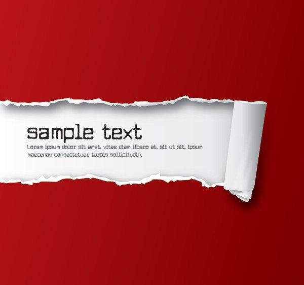 Red Ripped Paper with text Background - Vector download