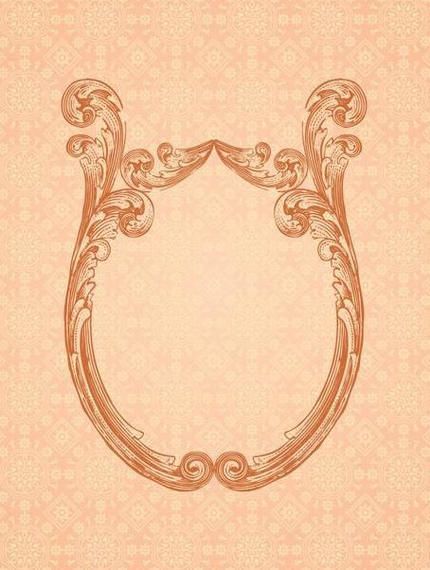 Ornamental Mirror Frame Retro Background - Vector download
