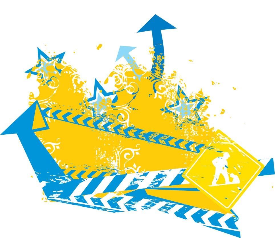 Abstract Grungy Stripes Arrows Splashes Vector Download